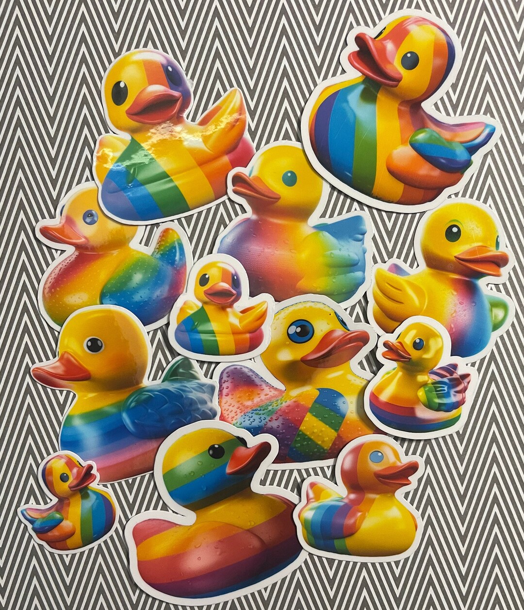 Rainbow Rubber Duck Sticker Set Funny Sticker Laptop Sticker Water ...