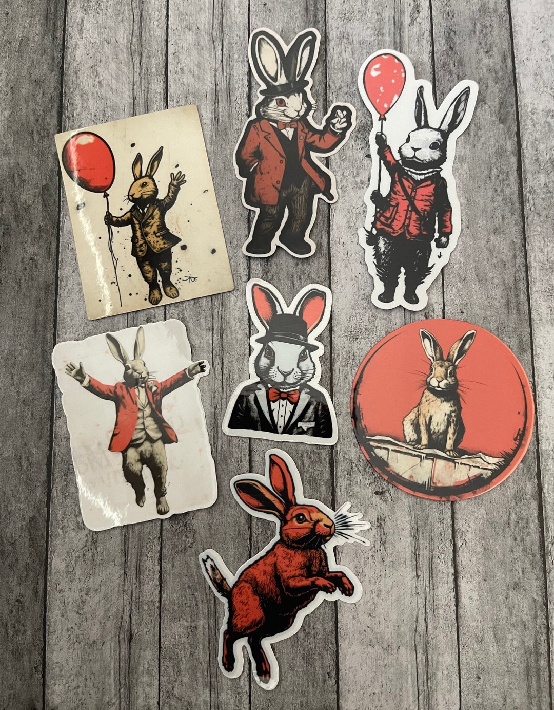 Hip Rabbit Die Cut Sticker Set | Sticker | Laptop Sticker | Water ...