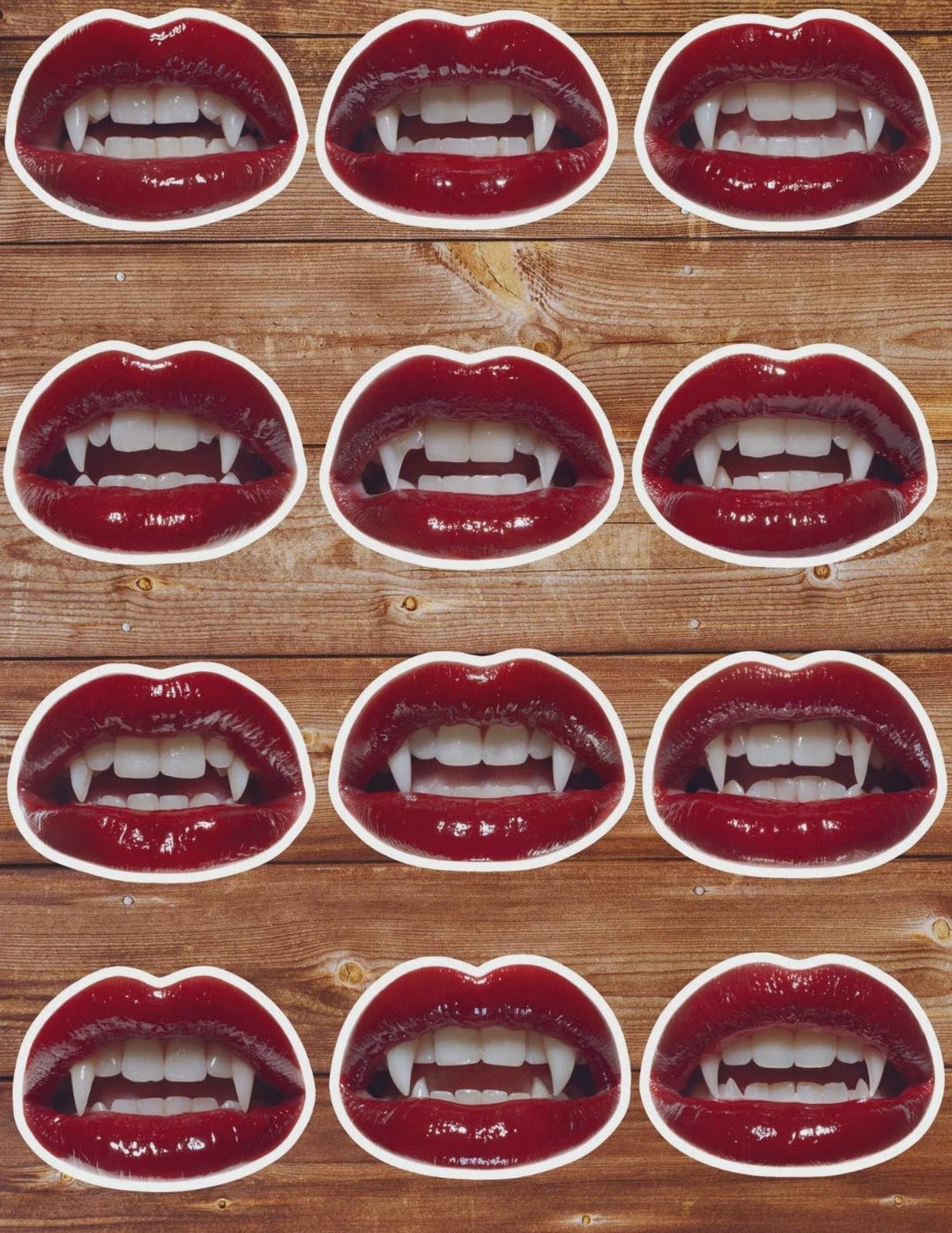 Vampire Lips Die Cut Sticker Set | Funny Sticker | Laptop Sticker ...