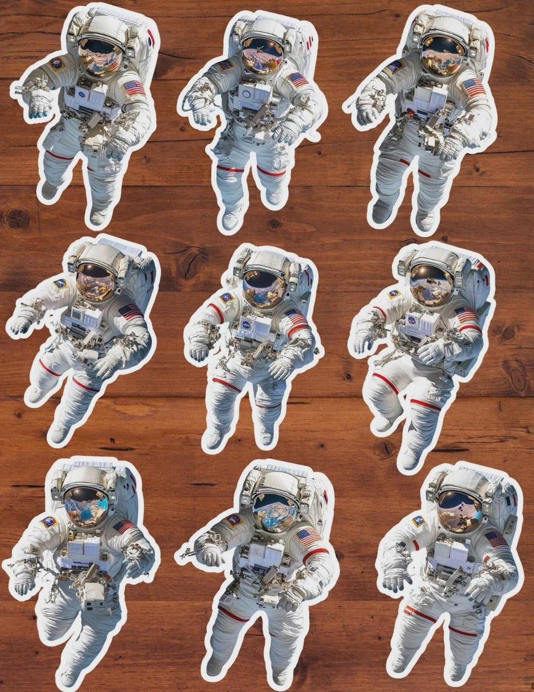 Astronaut Vinyl Die Cut Sticker Set | Funny Sticker | Laptop Sticker ...