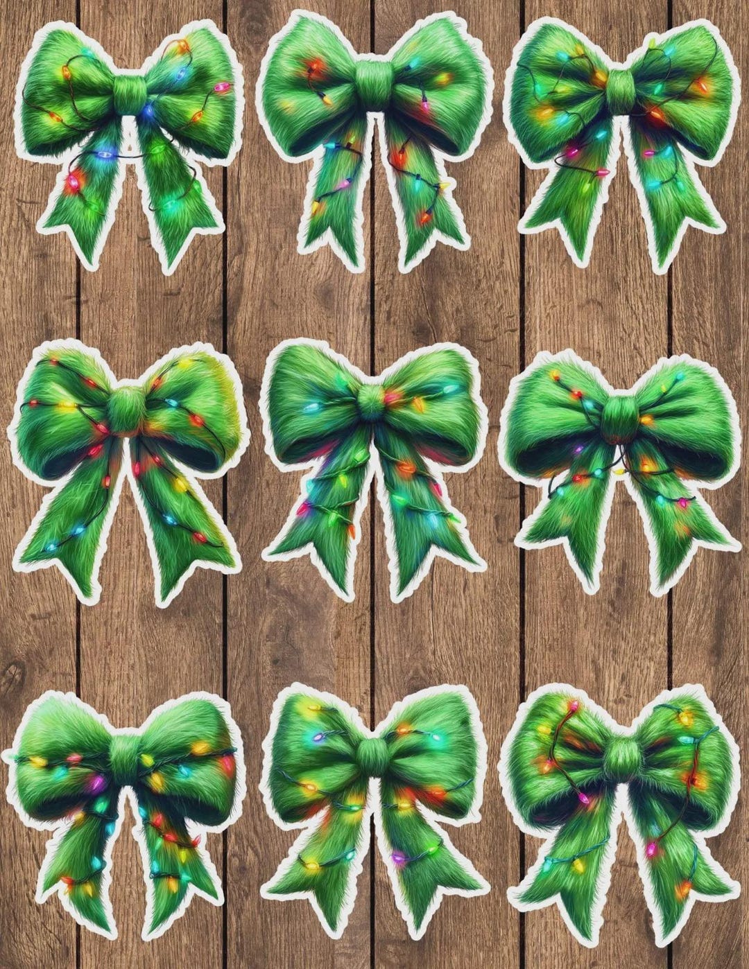 Furry Christmas Bow Die Cut Vinyl Sticker Set | Funny Sticker | Laptop ...