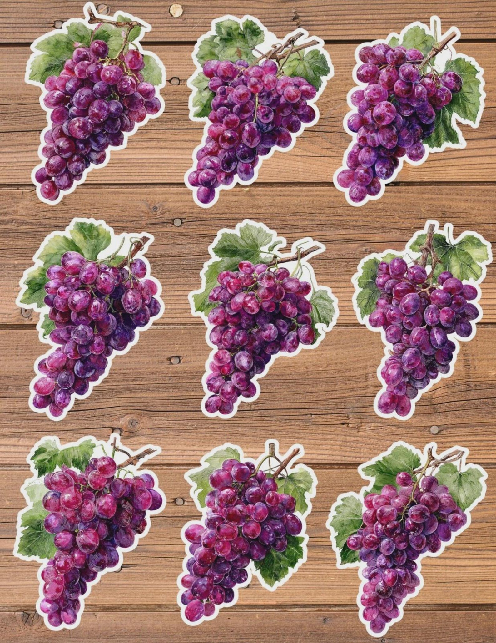 Bunch of Purple Grapes Die Cut Sticker Set | Funny Sticker | Laptop ...