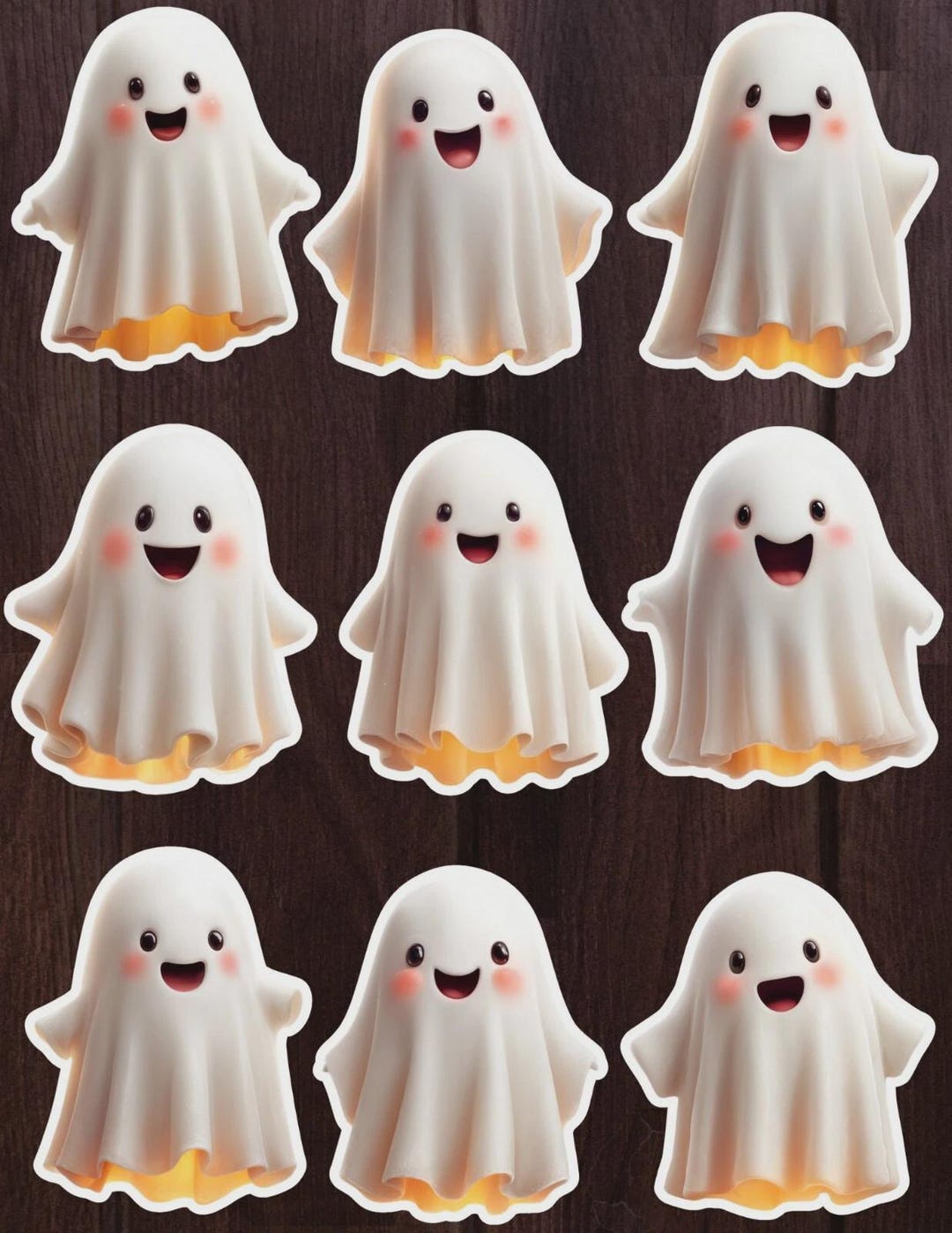 Floating Ghost Die Cut Vinyl Sticker Set Funny Sticker Laptop
