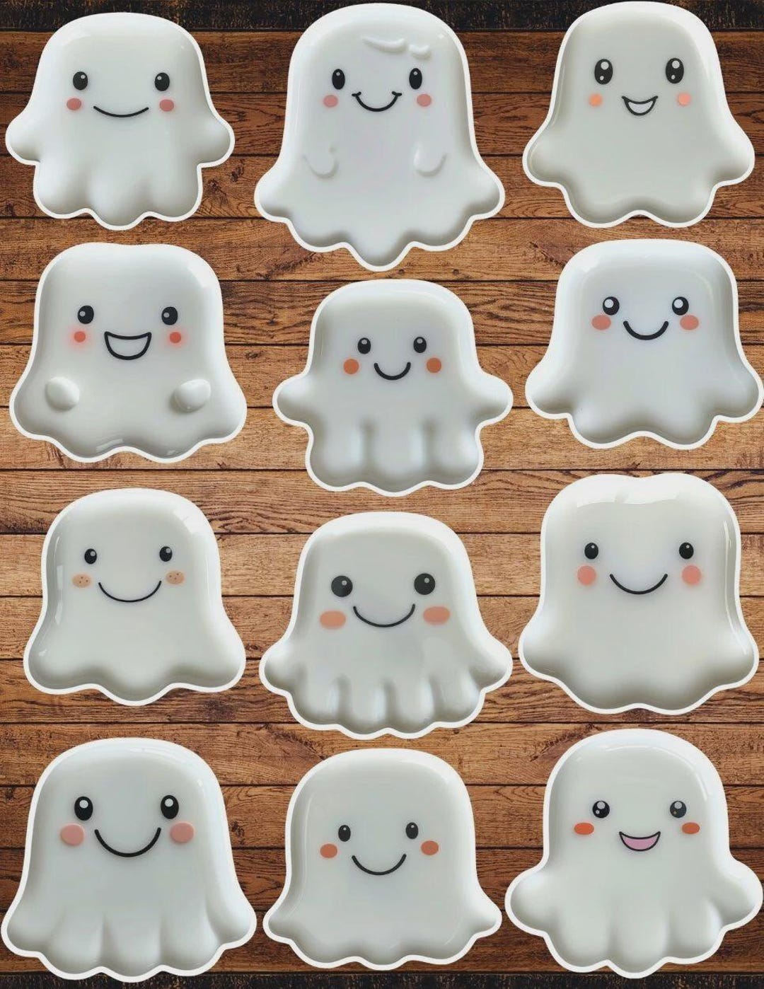Cute Kawaii Ghost Die Cut Vinyl Sticker Set – for Notebook, Laptop ...