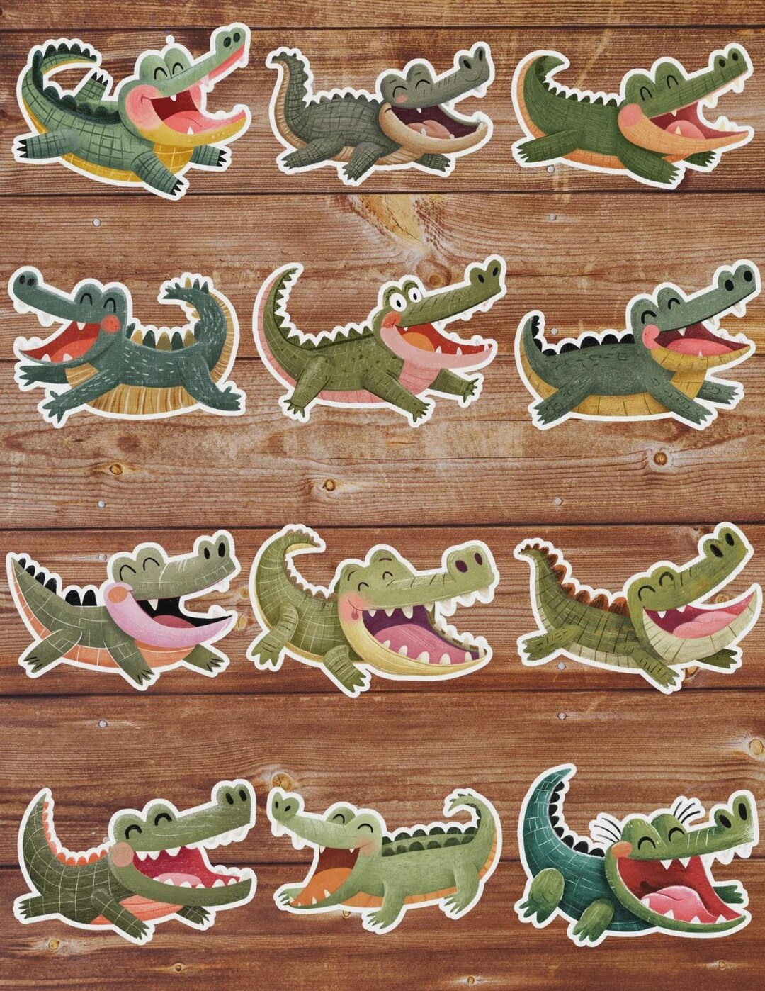 Happy Gator Vinyl Die Cut Sticker Set | Funny Sticker | Laptop Sticker ...