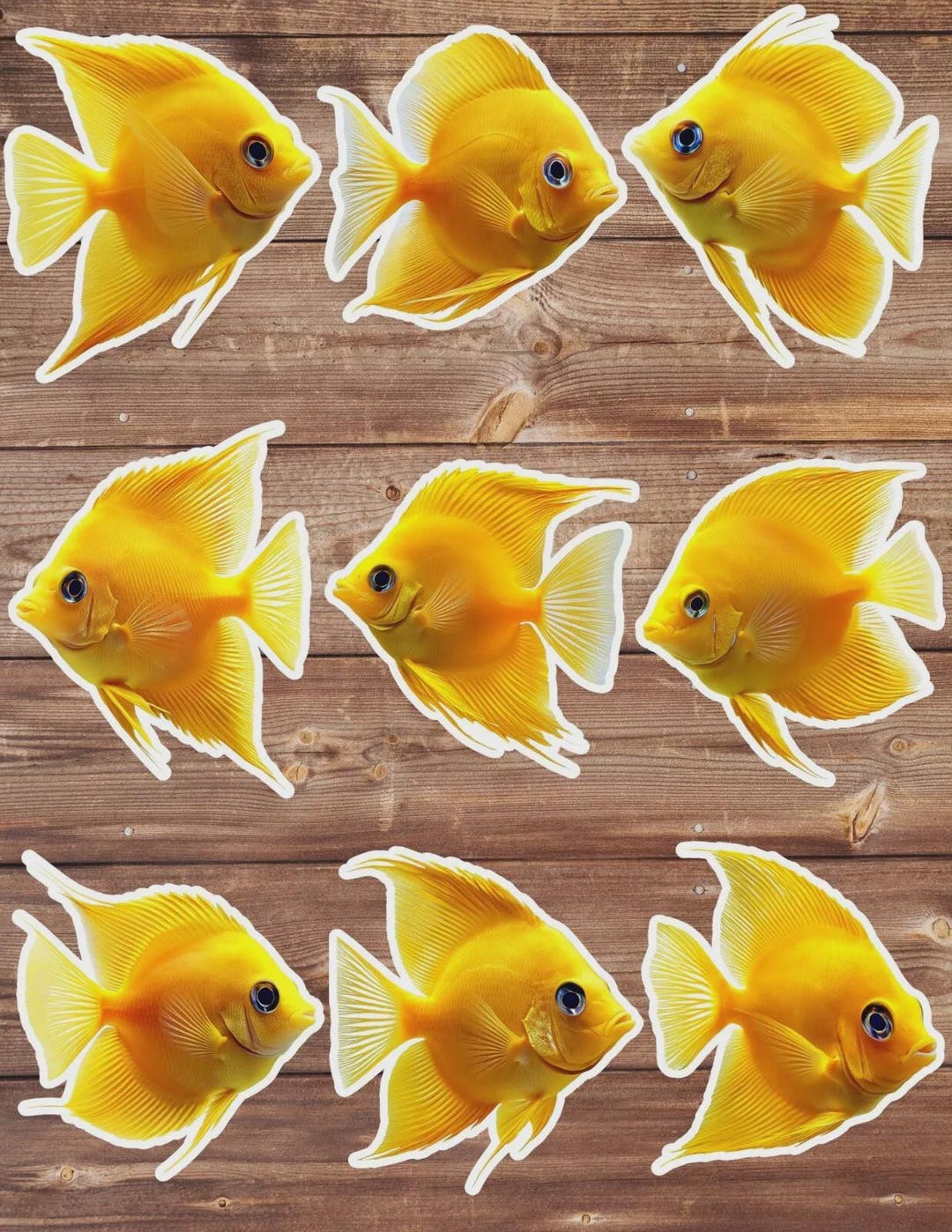 Yellow Tang Fish Die Cut Vinyl Sticker Set | Funny Sticker | Laptop ...