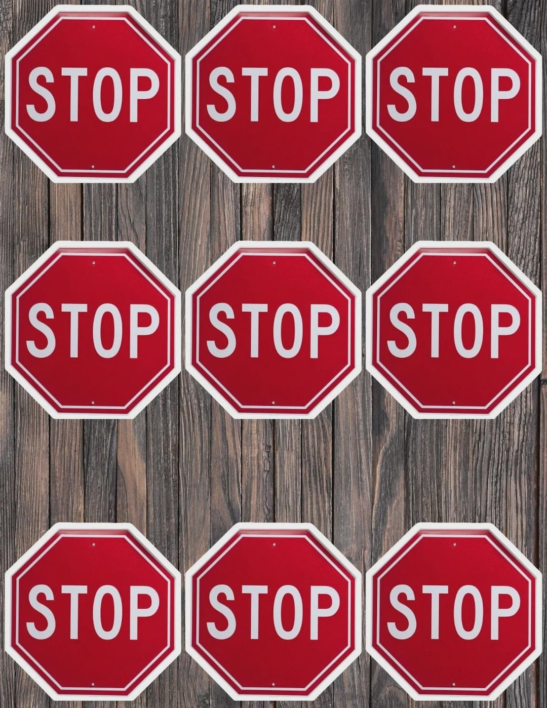 Stop Sign Vinyl Die Cut Sticker Set Sticker Laptop Sticker Water Bottle ...