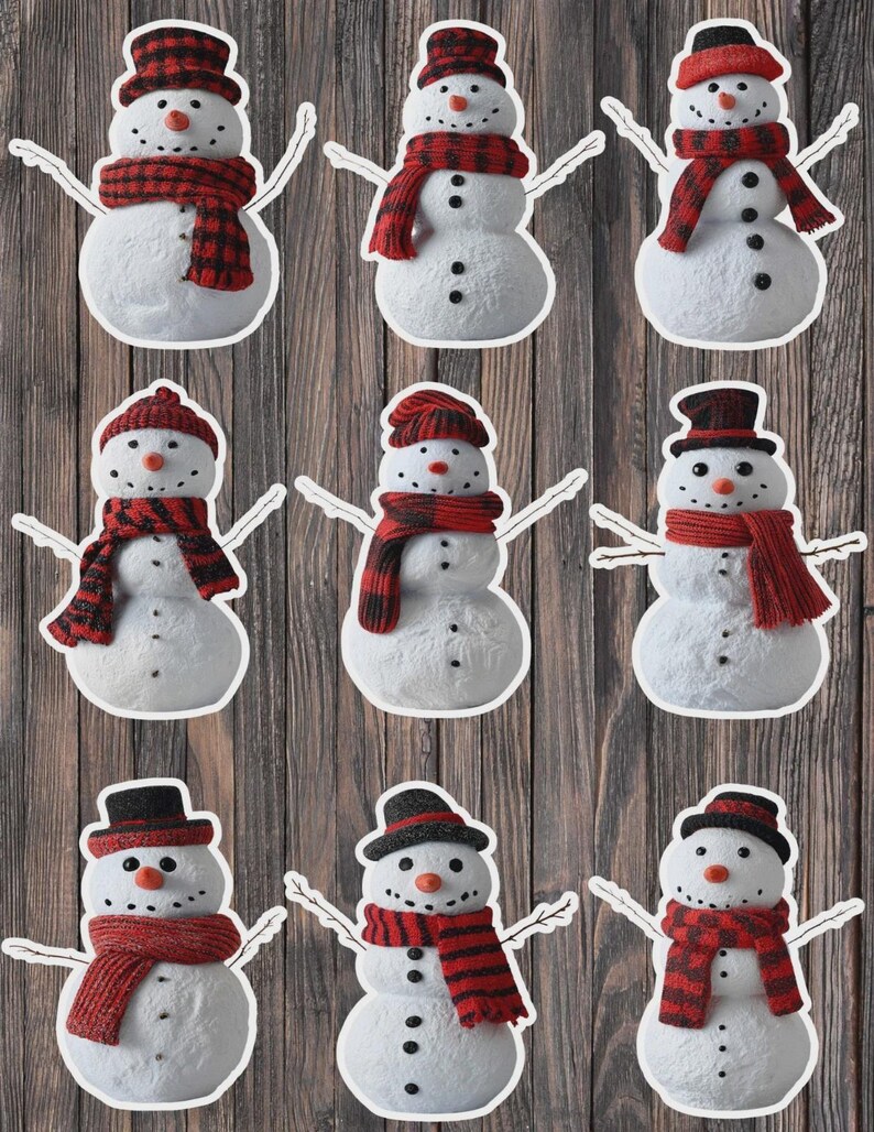 Snowman Vinyl Die Cut Sticker Set | Funny Sticker | Laptop Sticker ...