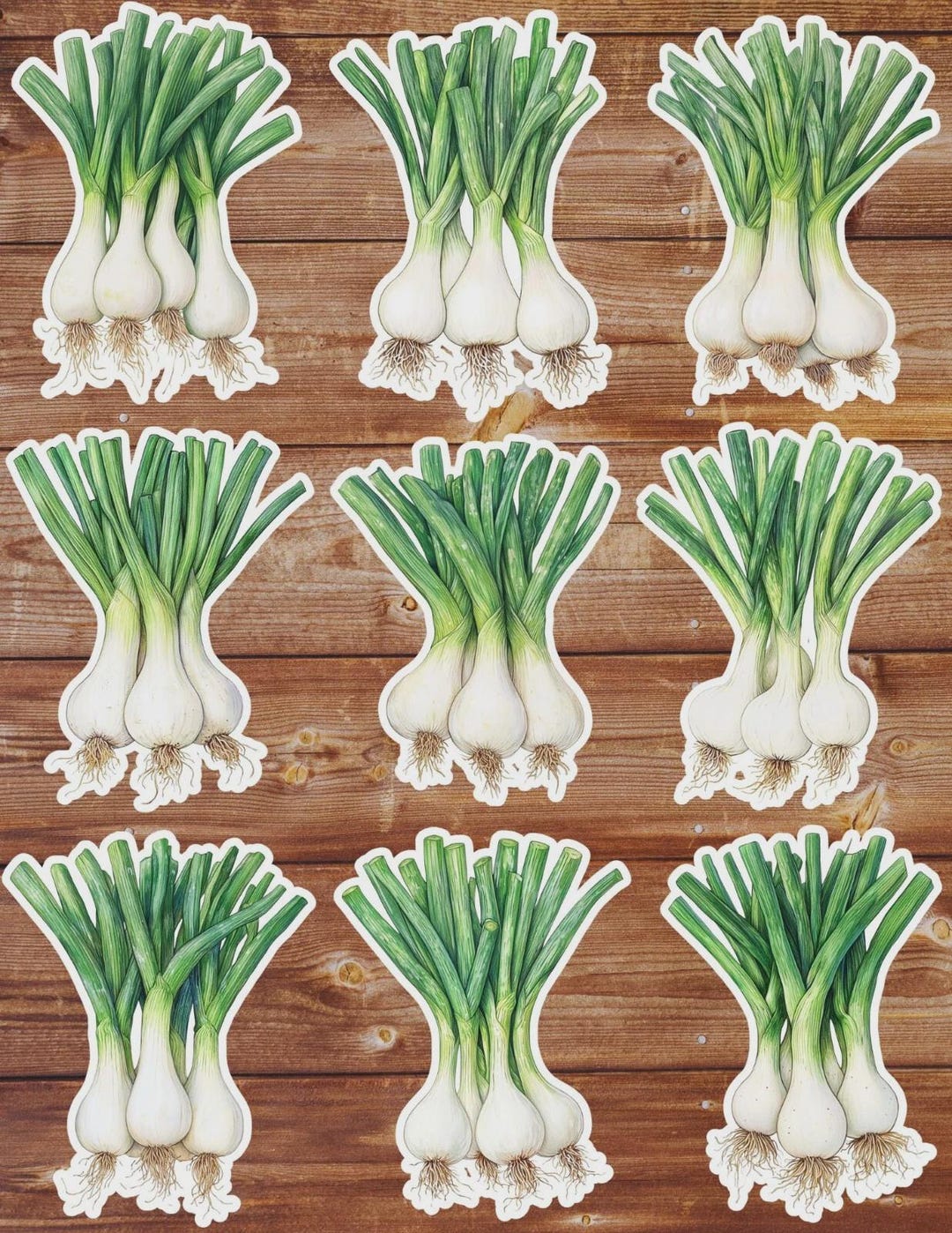 Green Onions Die Cut Vinyl Sticker Set | Funny Sticker | Laptop Sticker ...