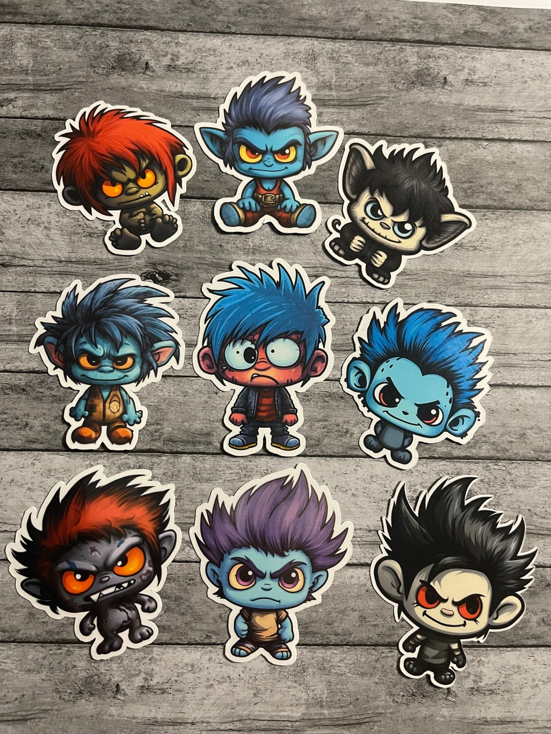 Cute Angry Trolls Sticker Set | Vinyl Sticker | Laptop Sticker | Water ...