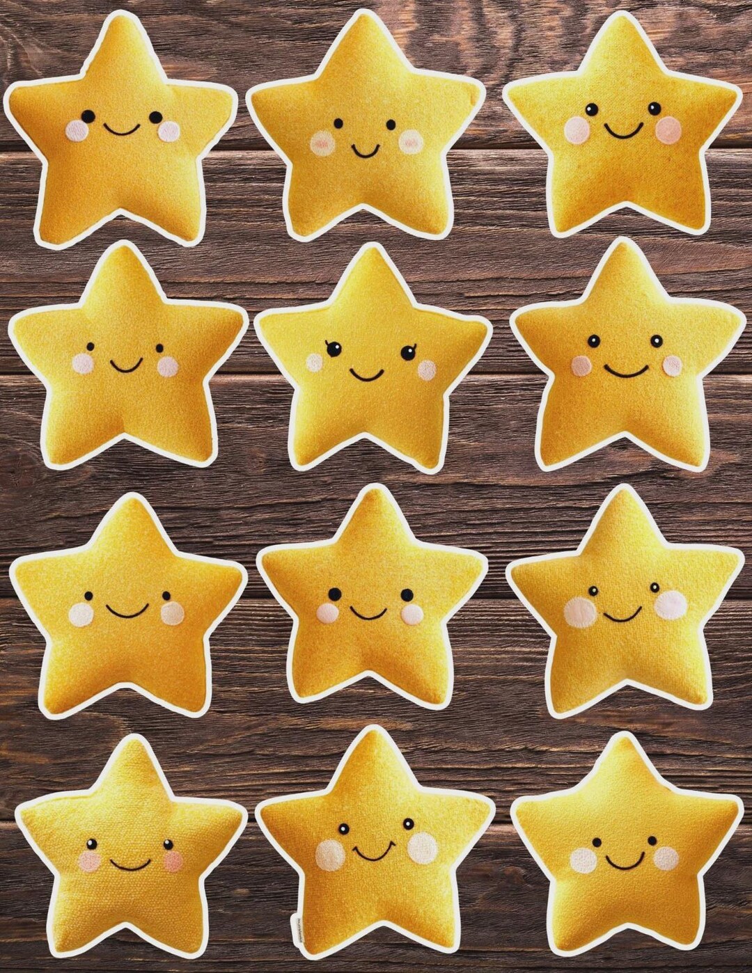 Plushie Star Vinyl Die Cut Stickers Set | Funny Sticker | Laptop ...