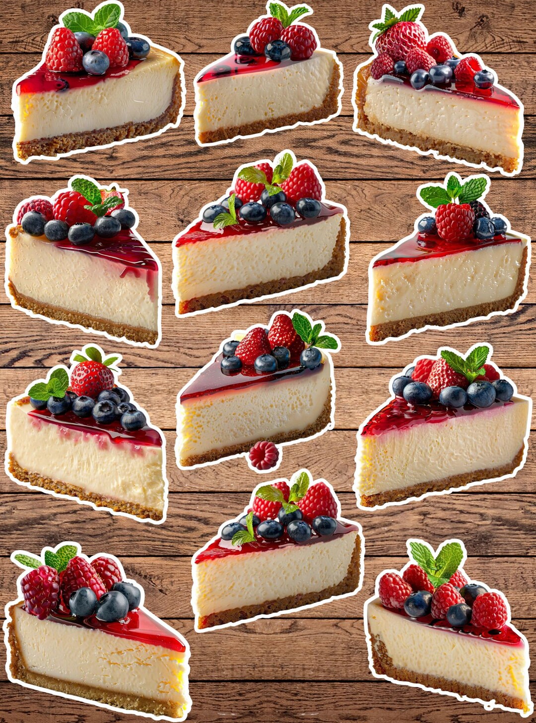 Cheesecake Die Cut Sticker Set | Sticker | Laptop Sticker | Water ...