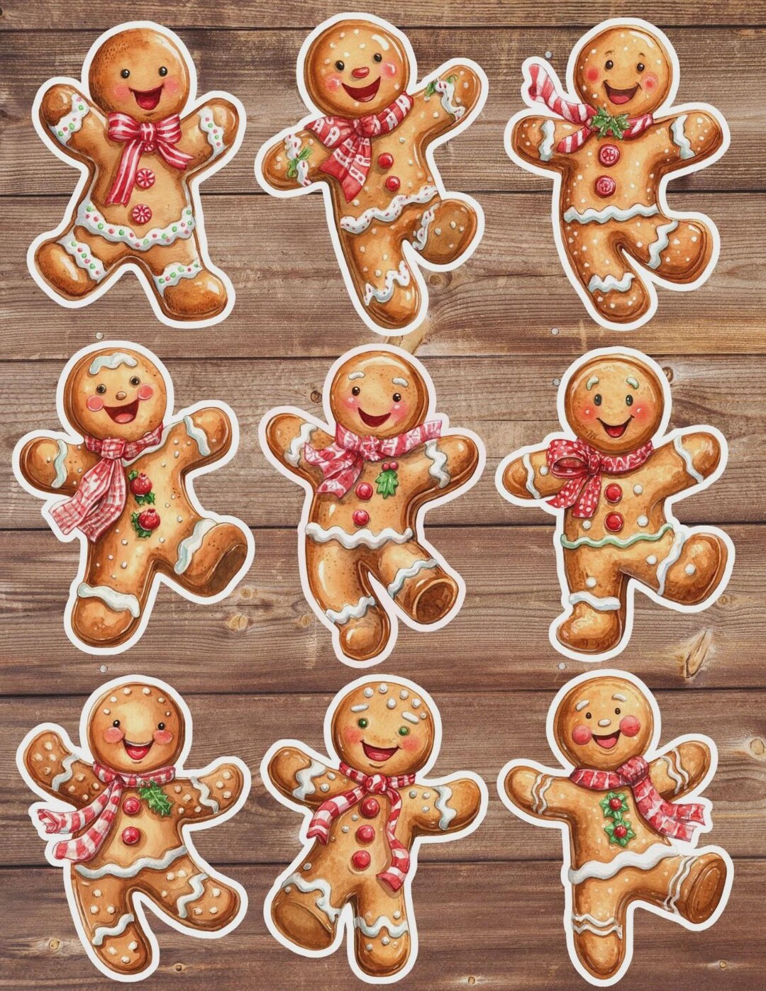 Leaping Gingerbread Man Sticker Set | Funny Sticker | Laptop Sticker ...