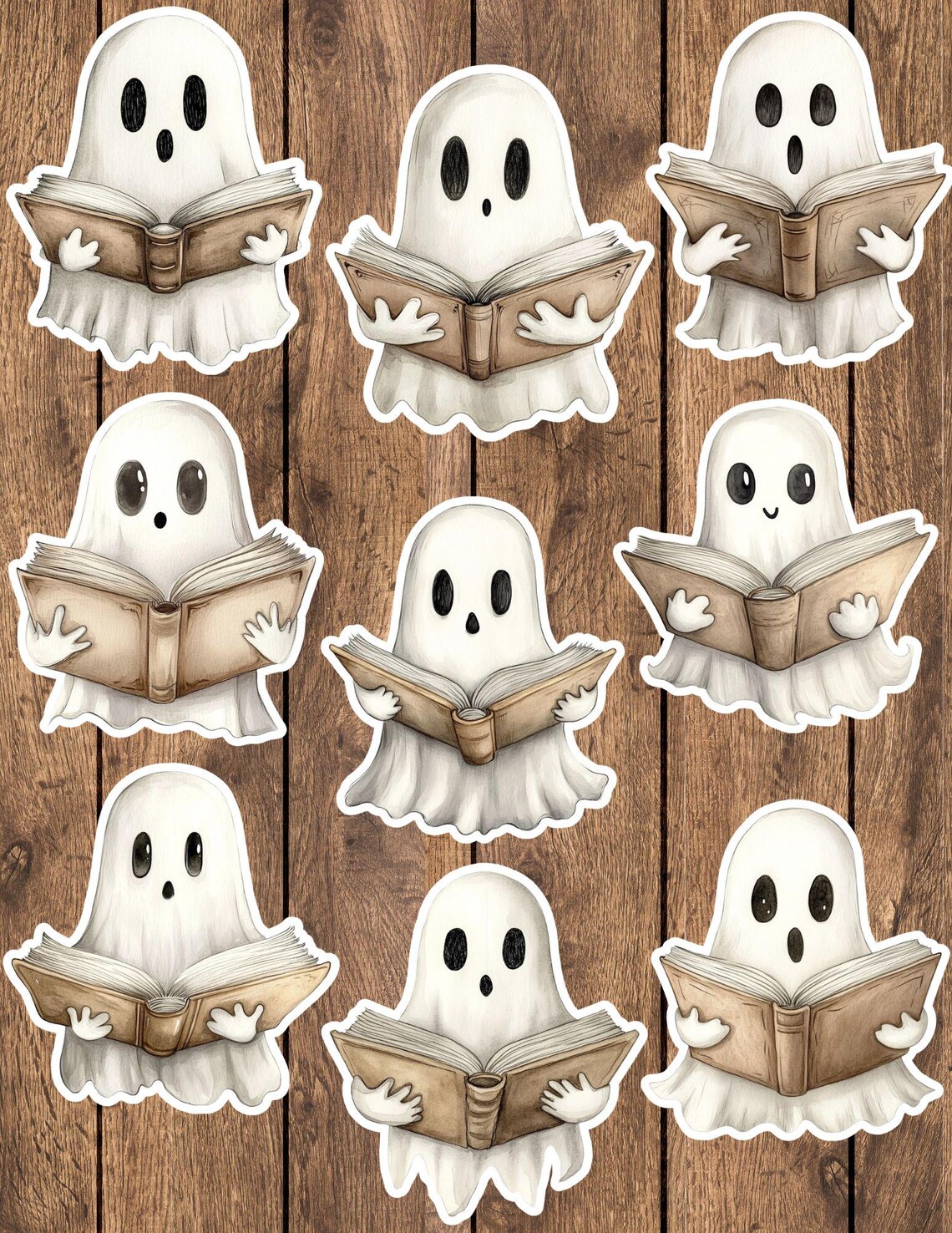 Reading Ghost Die Cut Vinyl Sticker Set – for Notebook, Laptop, Water ...