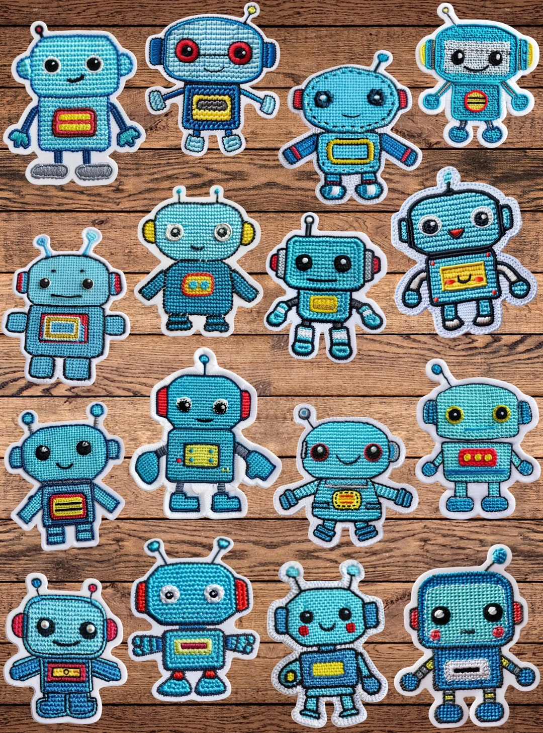 Crochet Robot Die Cut Sticker Set | Funny Sticker | Laptop Sticker ...