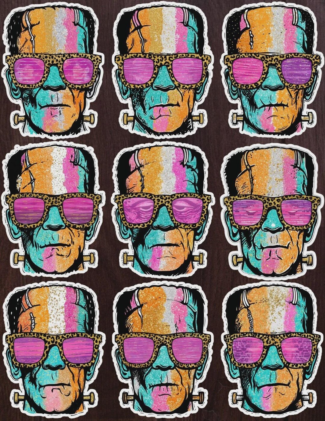 Cool Frankenstein Die Cut Vinyl Sticker Set – for Notebook, Laptop ...