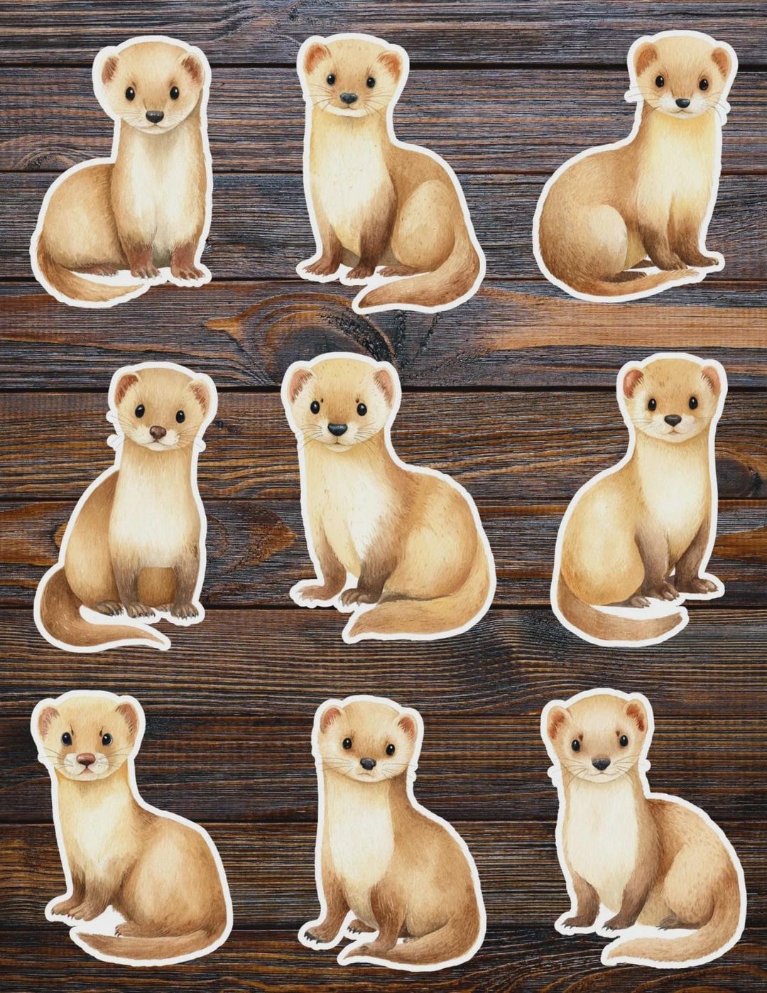 Weasel Vinyl Die Cut Sticker Set Funny Sticker Laptop Sticker Water ...