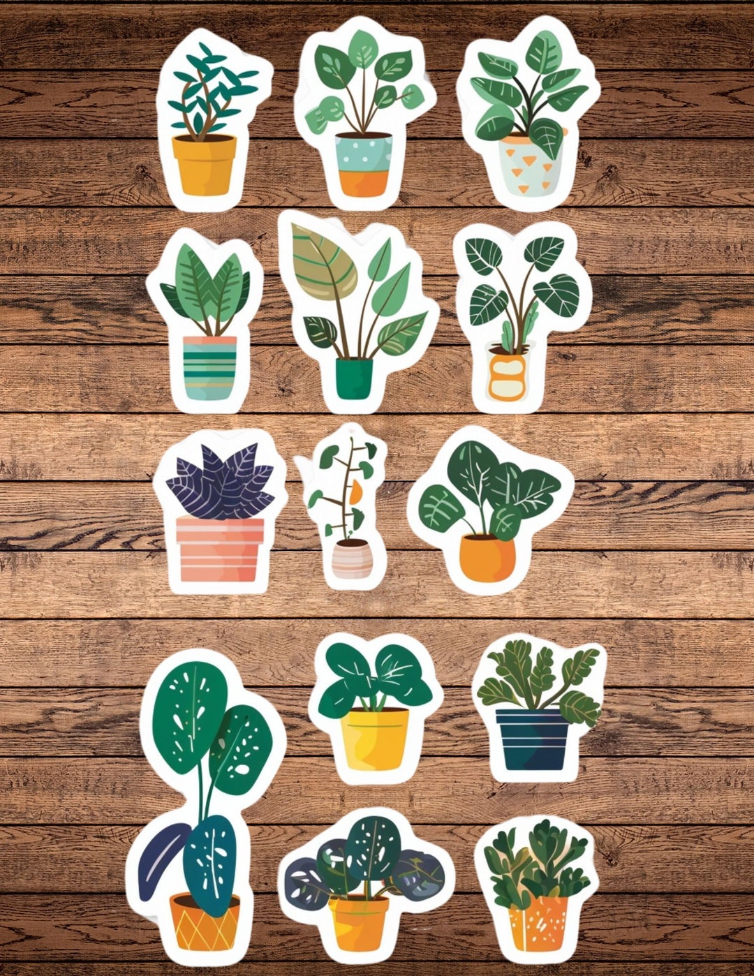 Potted Plant Die Cut Sticker Set | Funny Sticker | Laptop Sticker ...