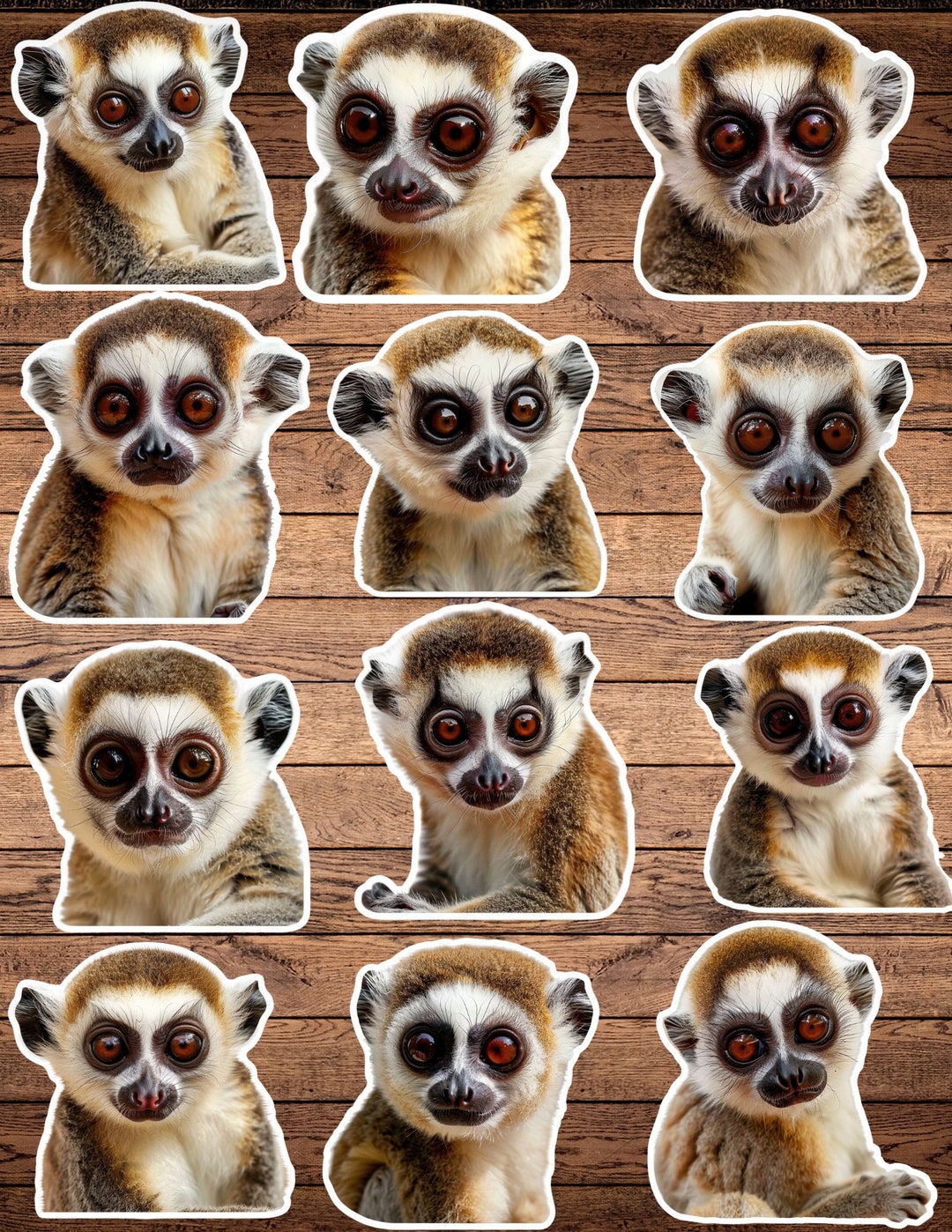 Slow Loris Die Cut Vinyl Sticker Set | Funny Sticker | Laptop Sticker ...