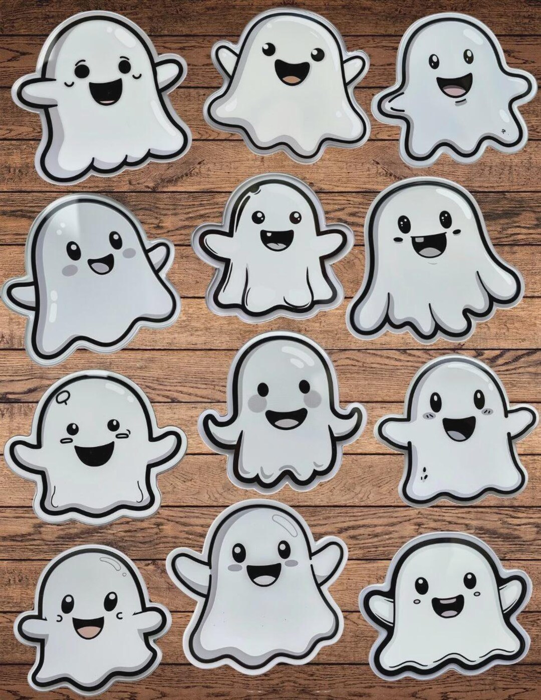 Cute Cartoon Ghost Die Cut Vinyl Sticker Set – for Notebook, Laptop ...