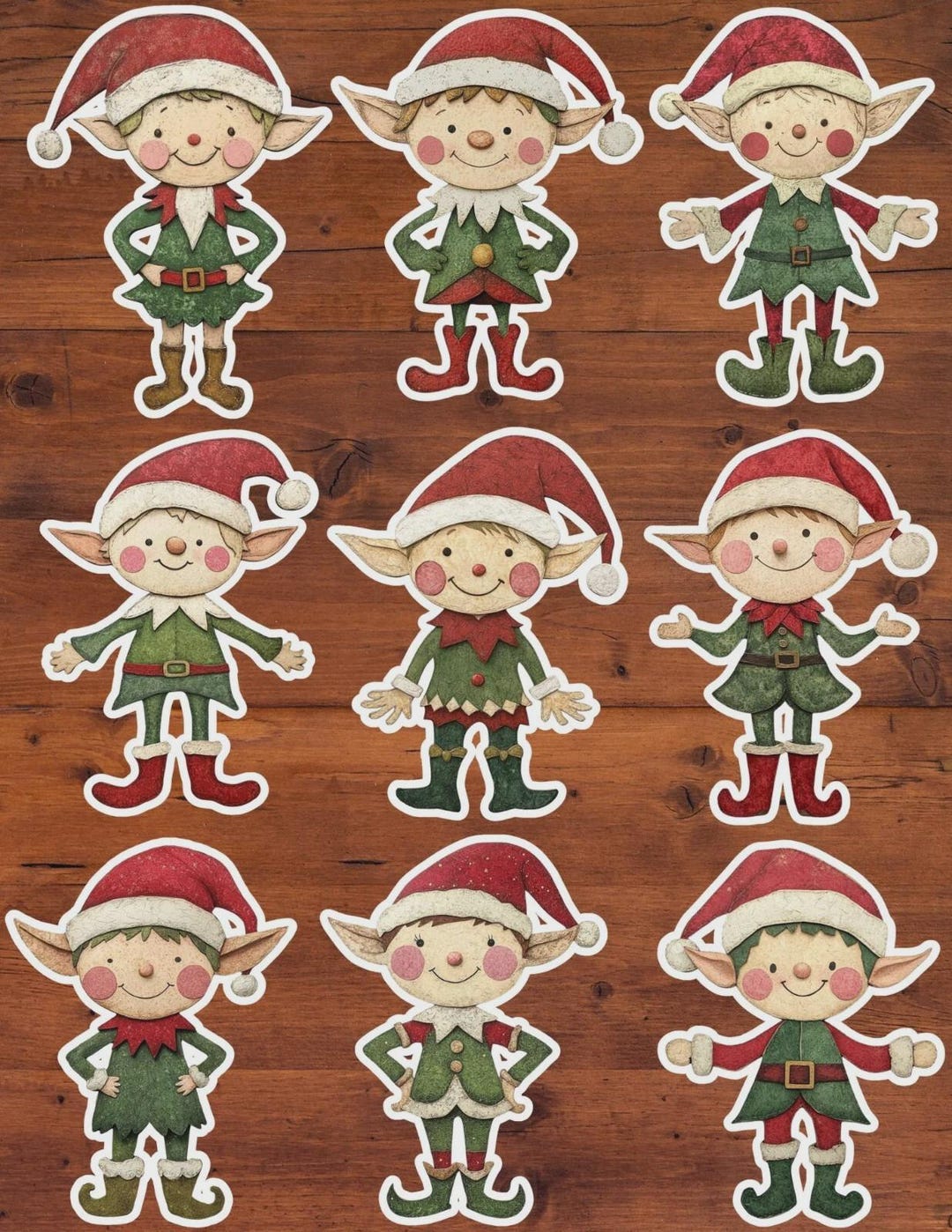 Christmas Elf Die Cut Vinyl Sticker Set – for Scrapbooking & Crafts - Etsy