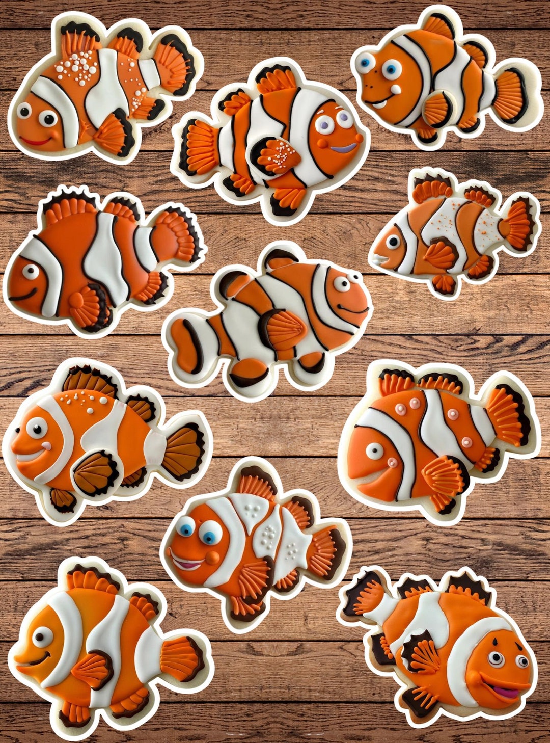 Clownfish Sugar Cookie Die Cut Sticker Set | Funny Sticker | Laptop ...