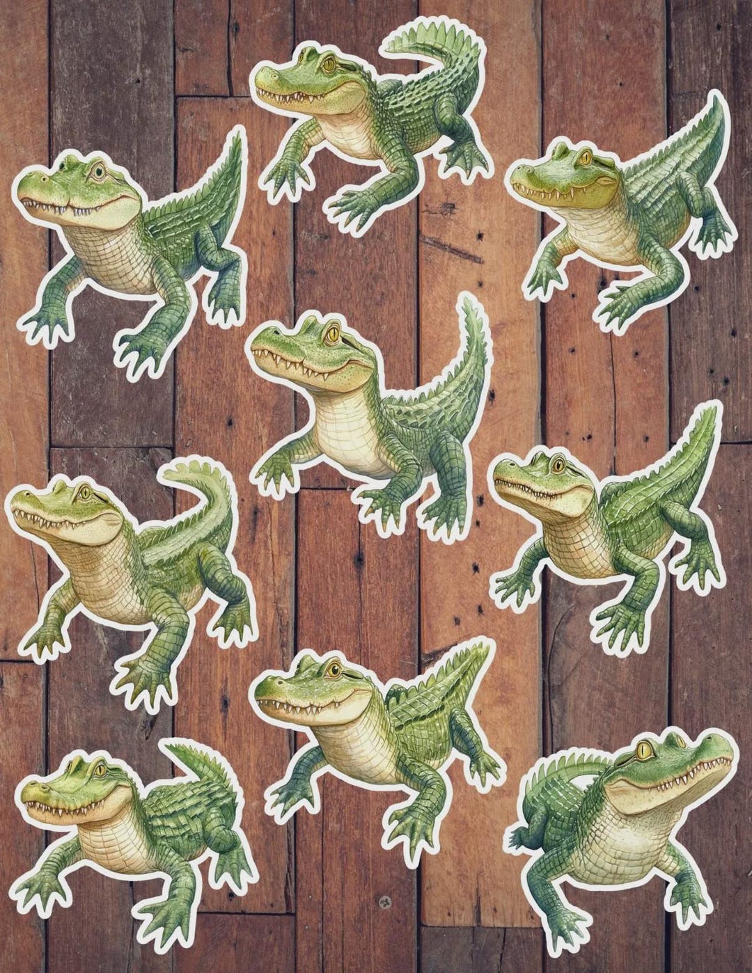 Alligator Die Cut Sticker Set | Funny Sticker | Laptop Sticker | Water ...