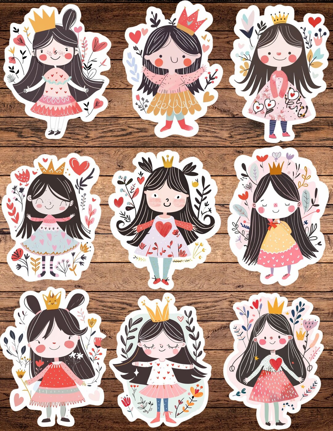 Cute Little Princess Die Cut Sticker Set | Funny Sticker | Laptop ...