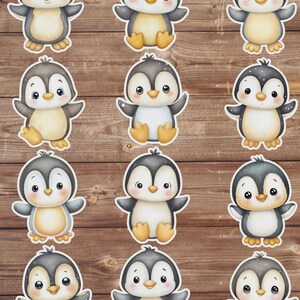 Happy Lil Penguin Vinyl Die Cut Sticker Set | Funny Sticker | Laptop ...