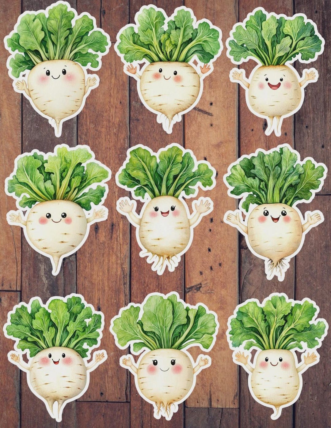Happy Little Radish Die Cut Vinyl Sticker Set | Funny Sticker | Laptop ...