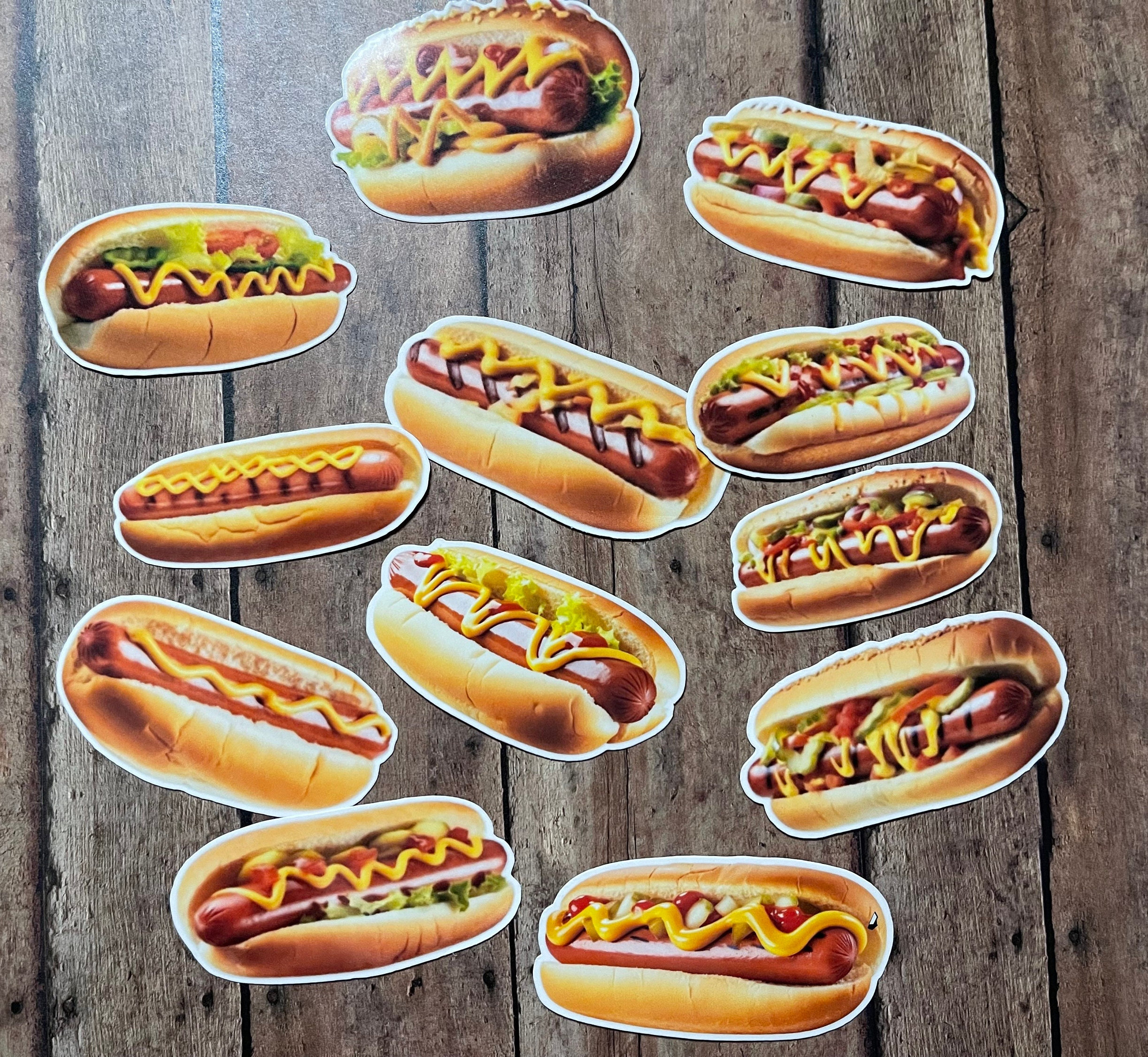 Hot Dog Die Cut Sticker Set | Funny Sticker | Laptop Sticker | Water ...