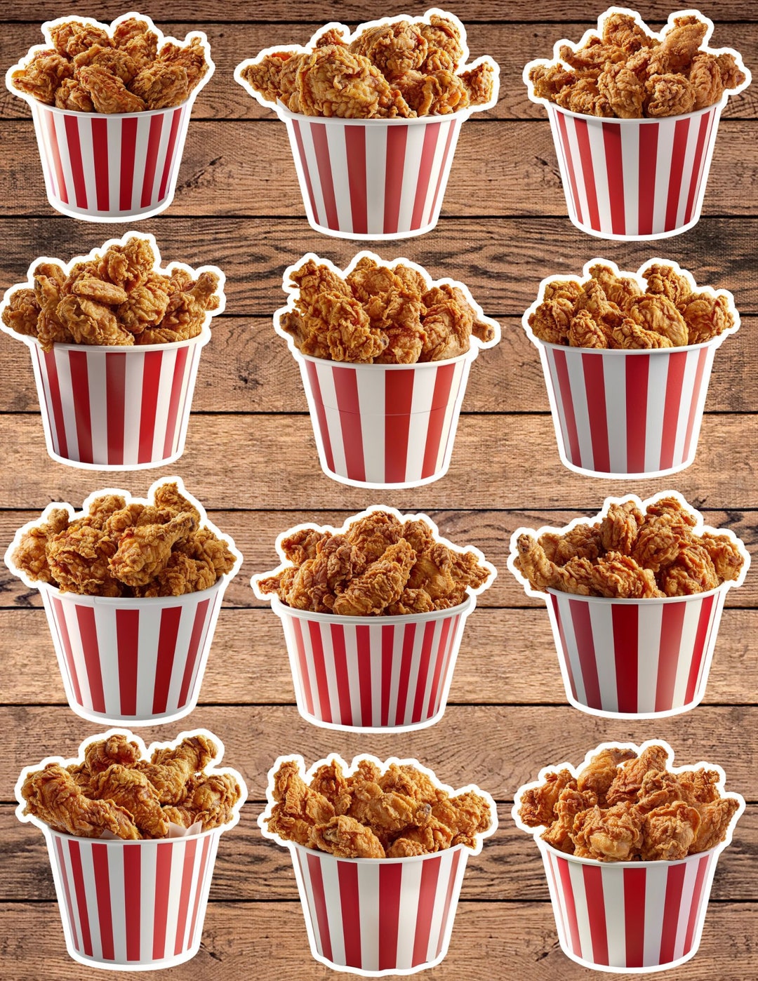 Bucket of Chicken Die Cut Sticker Set | Funny Sticker | Laptop Sticker ...