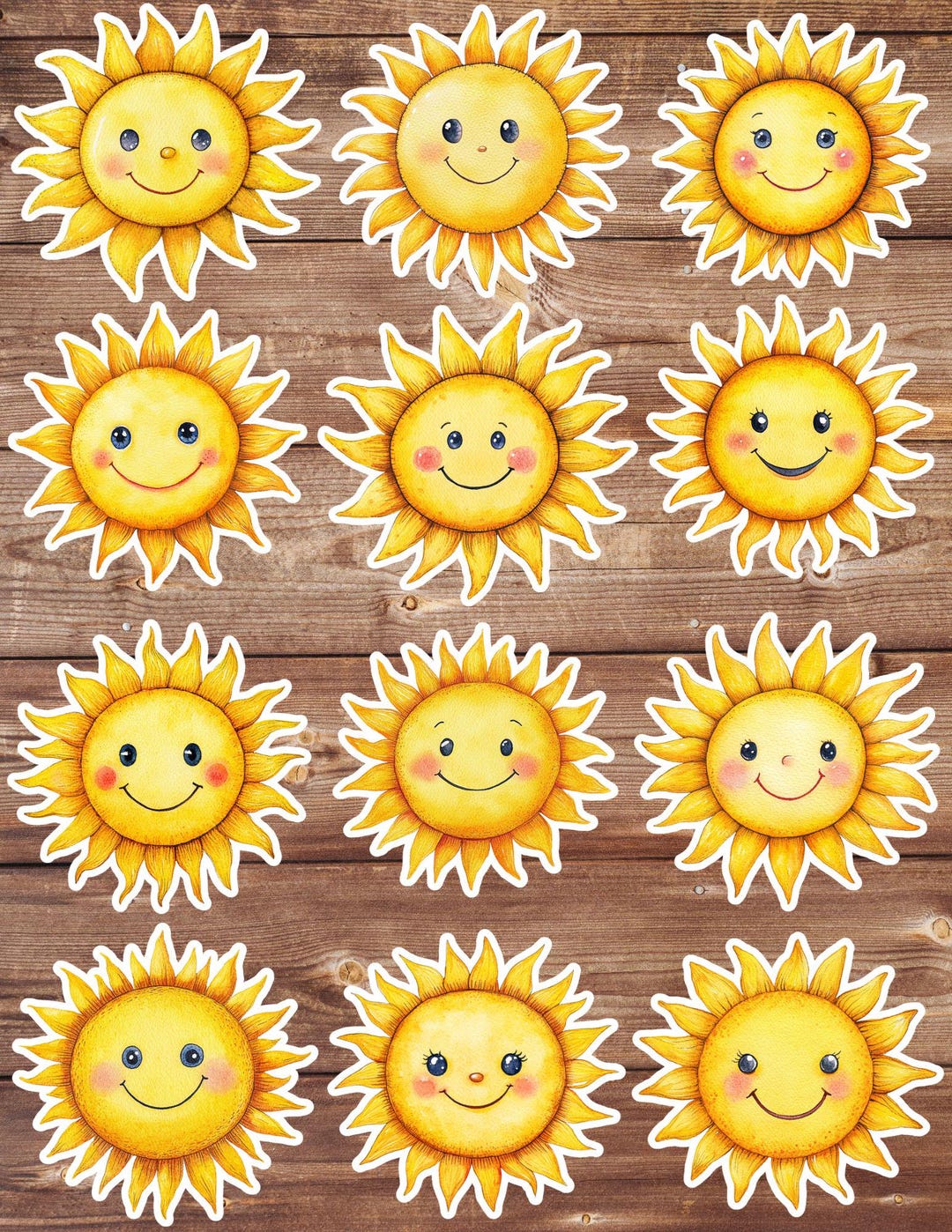 Sunny Sunshine Vinyl Sticker Set | Laptop, Water Bottle Decals - Etsy