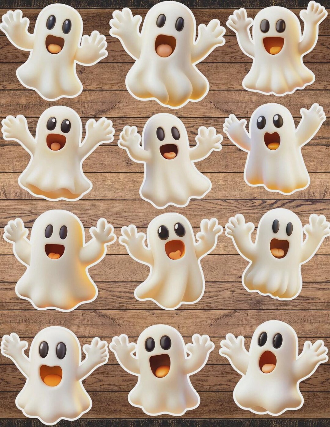 Halloween Ghost Die Cut Vinyl Sticker Set | Funny Sticker | Laptop ...