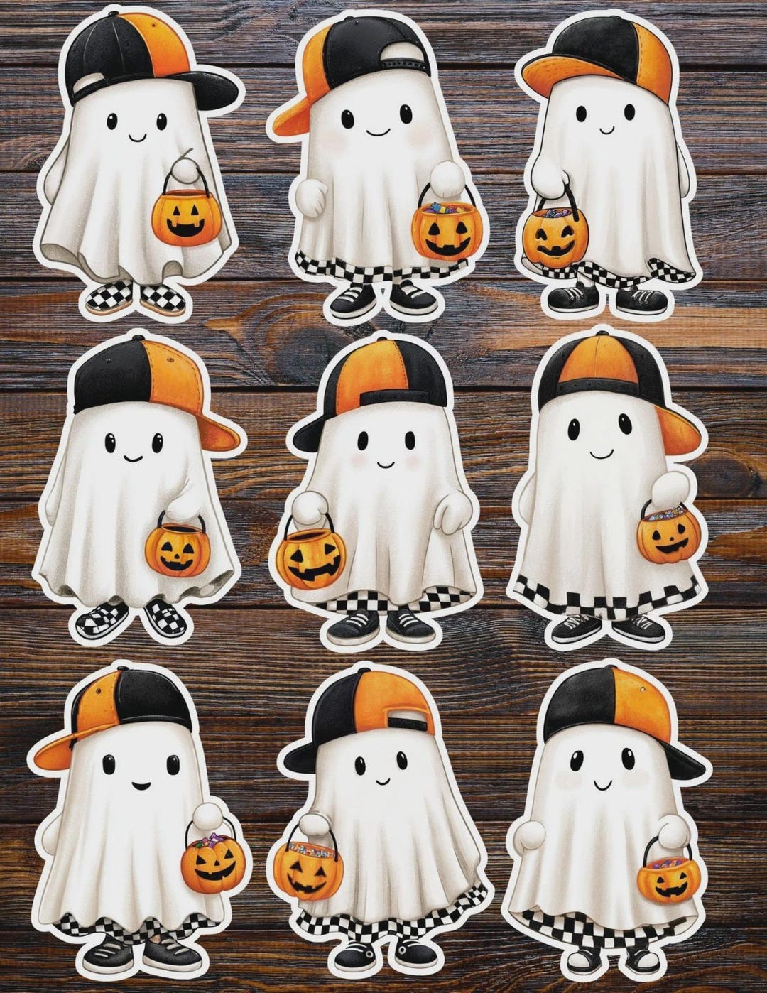 Cool Halloween Ghost Die Cut Vinyl Sticker Set – for Notebook, Laptop ...