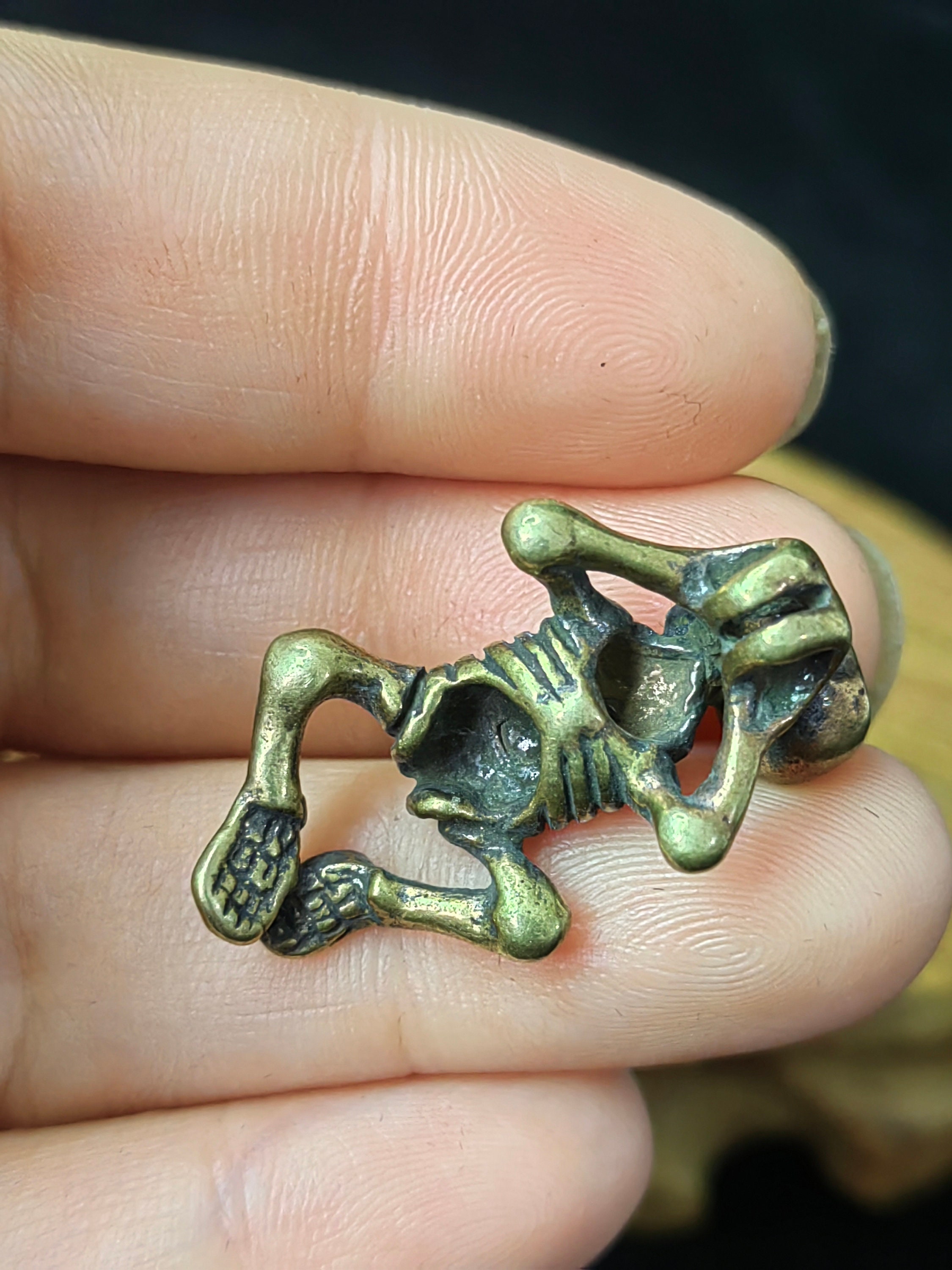 Get 2 Antique Style Copper Human Skeleton Charms Pendant Bead Craft ...