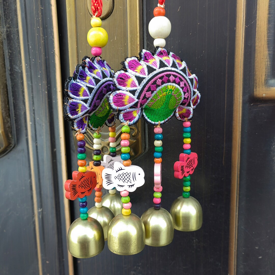 Nature's Melody Wind Chimes 3 Brass Bell, Made for Protection Windchime ...