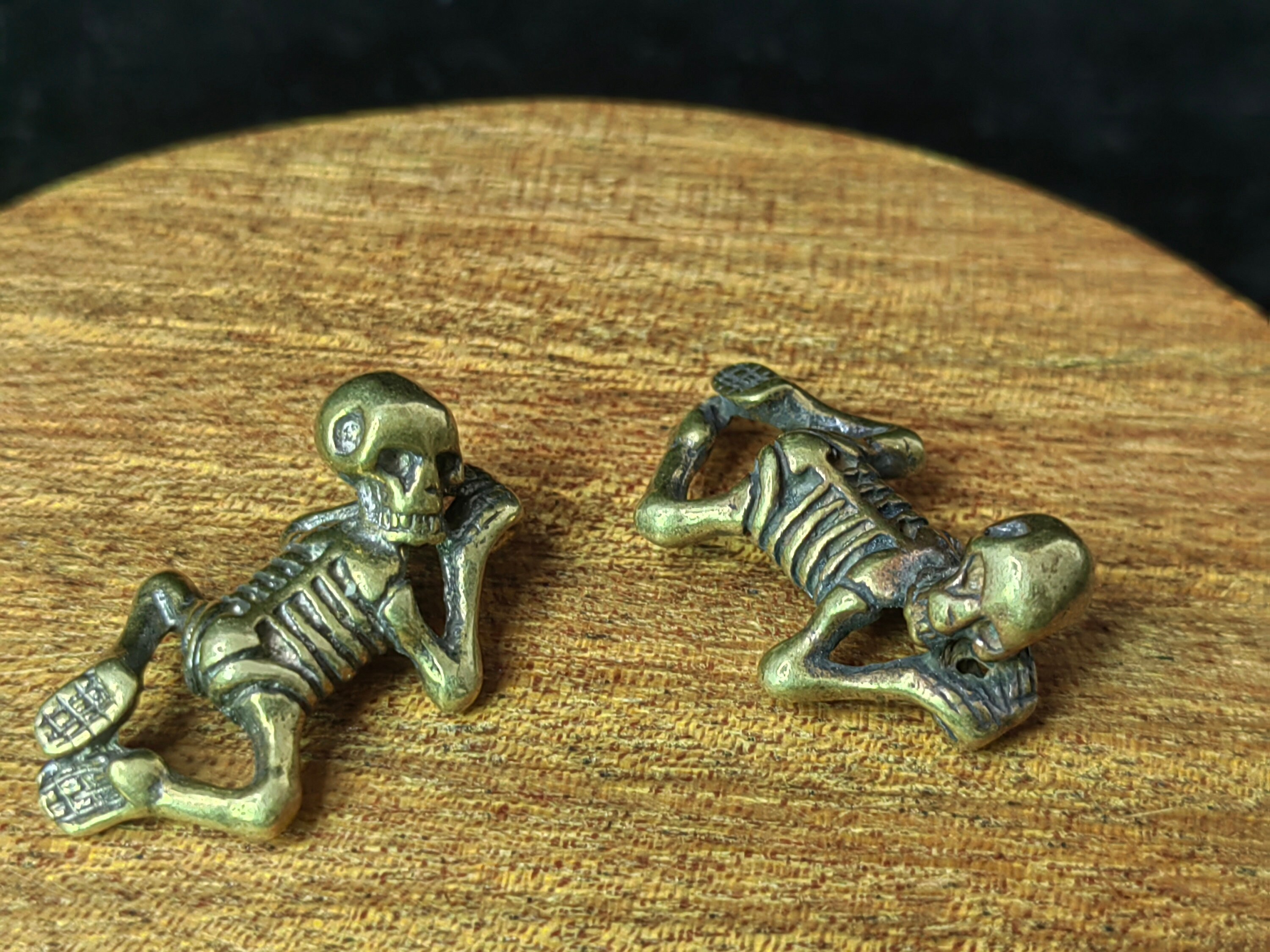 Get 2 Antique Style Copper Human Skeleton Charms Pendant Bead Craft ...