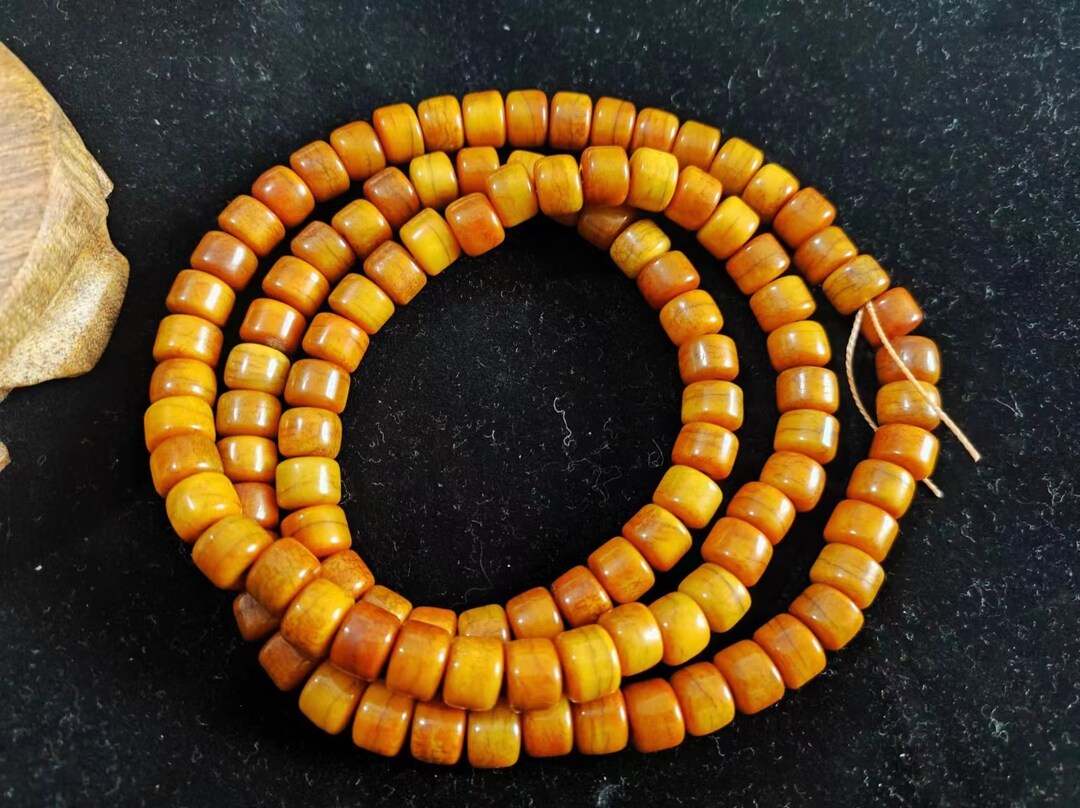 Buy 108 Prayer Yak Bone Rosary Mala Nepal Healing Buddhist Yak Bone ...