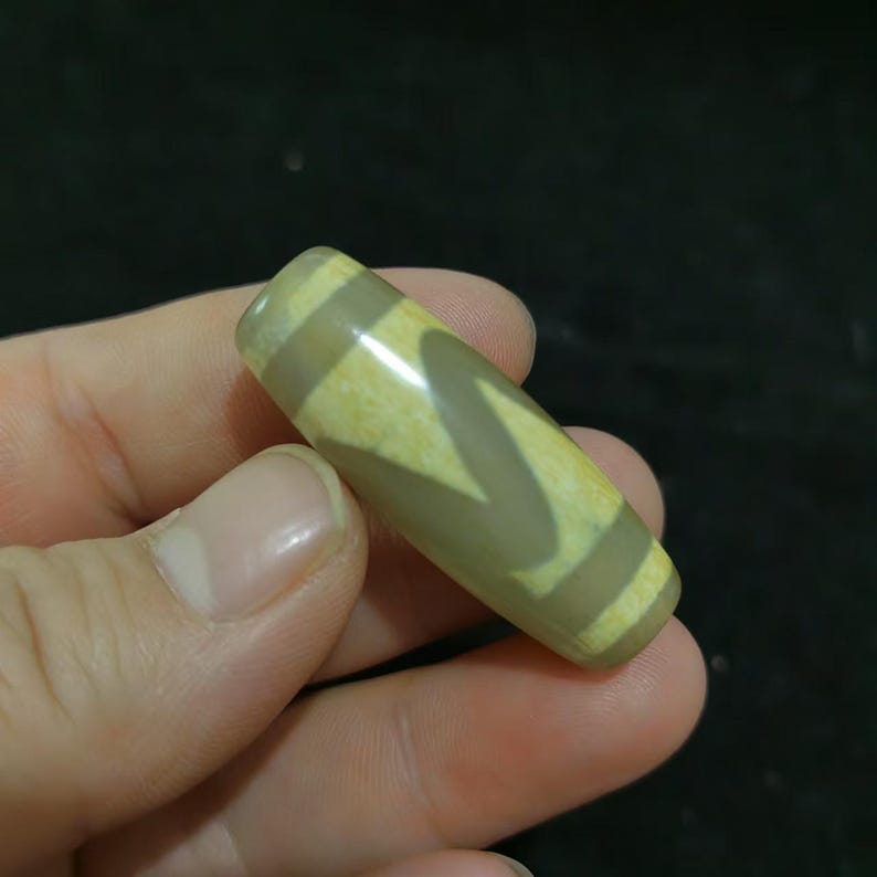 Natural Agate Tibetan Dzi Bead Pendant, Amulet Charm - Etsy UK