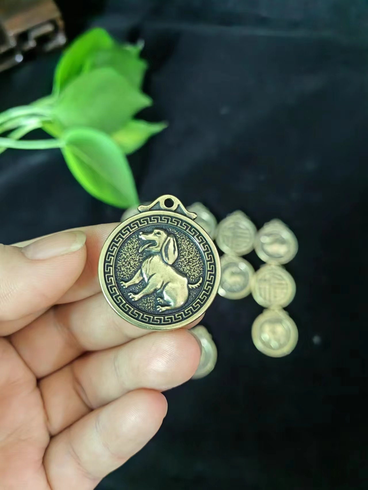 12-piece Set Chinese Zodiac Brass Pendant Metal Amulet Magic - Etsy