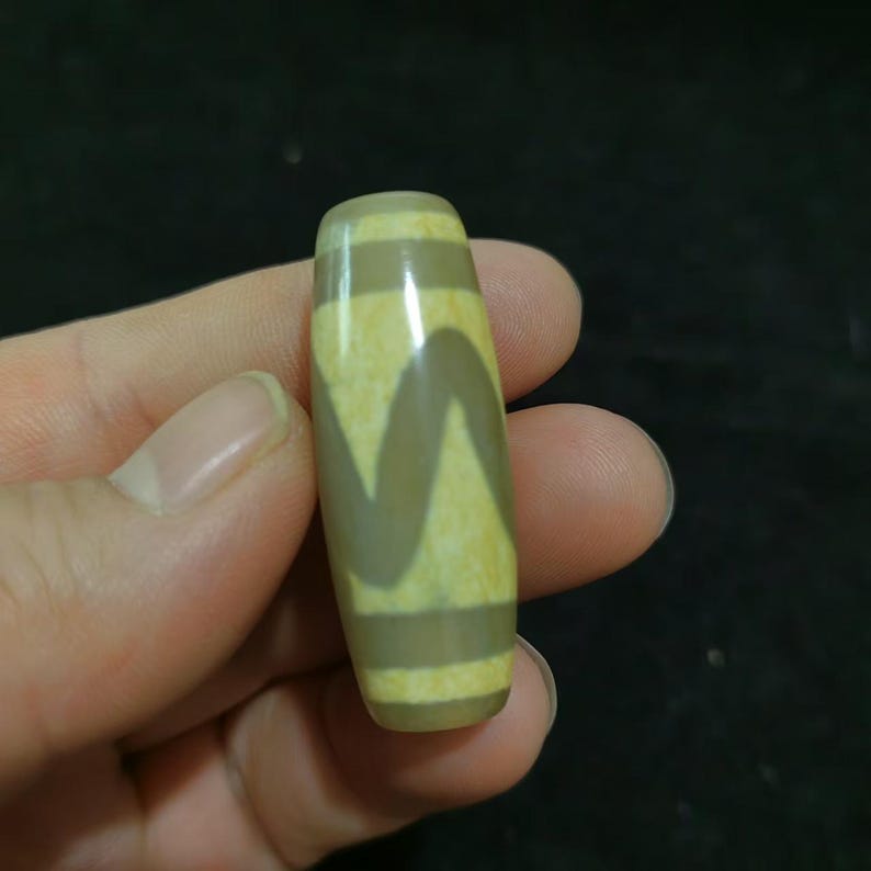 Natural Agate Tibetan Dzi Bead Pendant, Amulet Charm - Etsy UK