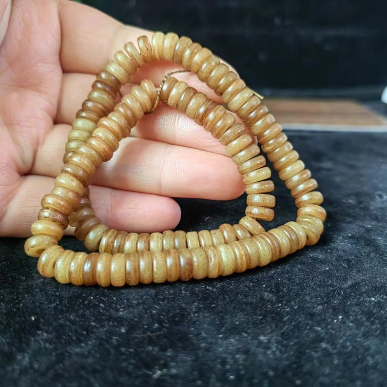 Prayer Beads Mala Yak Bone Rosary Mala Nepalese Buddhist Yak Bone ...