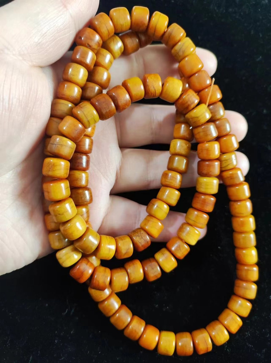 108 Prayer Yak Bone Rosary Mala Nepal Healing Buddhist Yak Bone Vintage ...