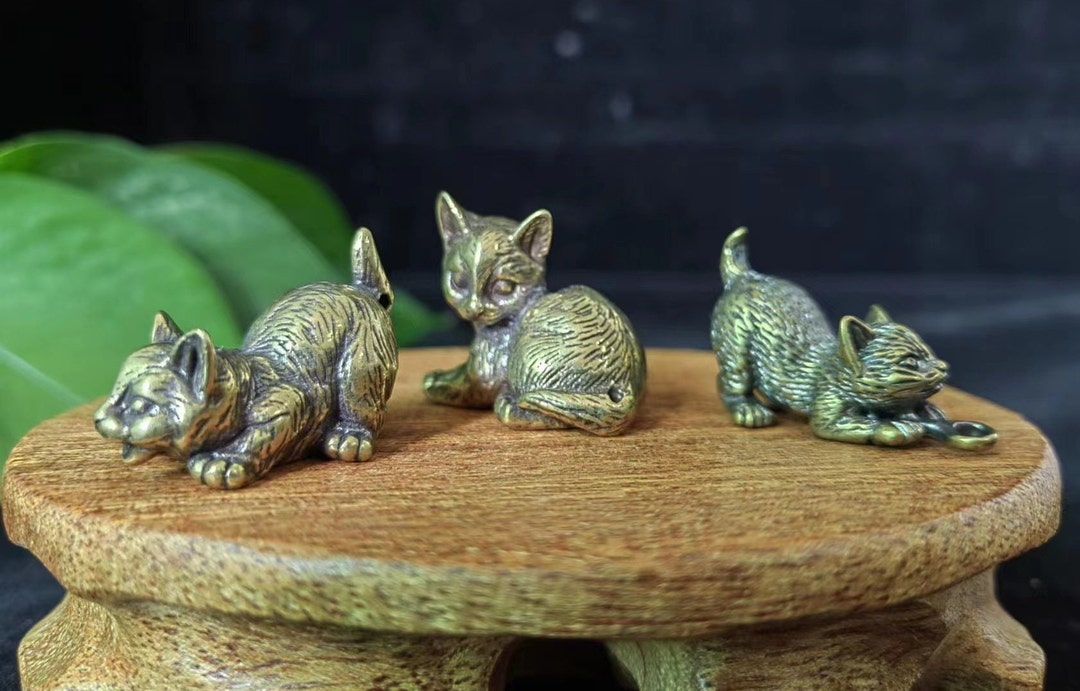 Lot of 3 Antique Style Copper Cats Interesting Charms Pendant - Etsy