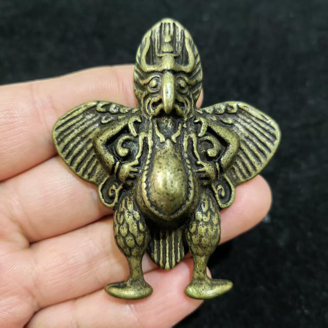 Antique Bronze Garuda Wing Pendant Tibetan Protective Amulet - Etsy
