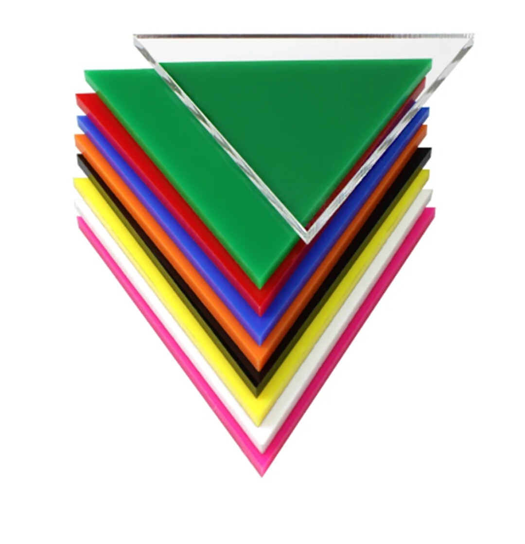 Acrylic Perspex Triangle Shapes Laser Cut Colour Triangle Acrylic Sheet ...