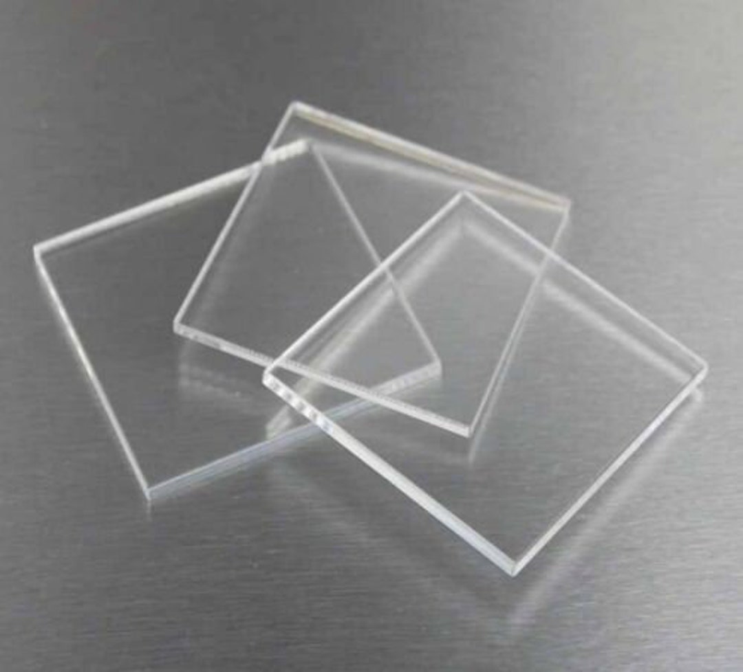 Acrylic Perspex Clear Square 3mm Thick 10mm to 100mm Diameter Acrylic ...