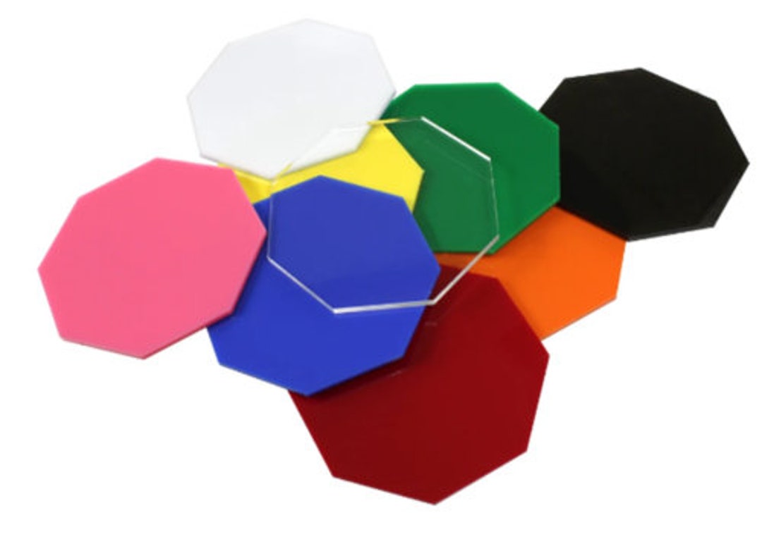 Acrylic Perspex Octagon Shapes Colour Acrylic Sheet Colour Craft 10mm ...