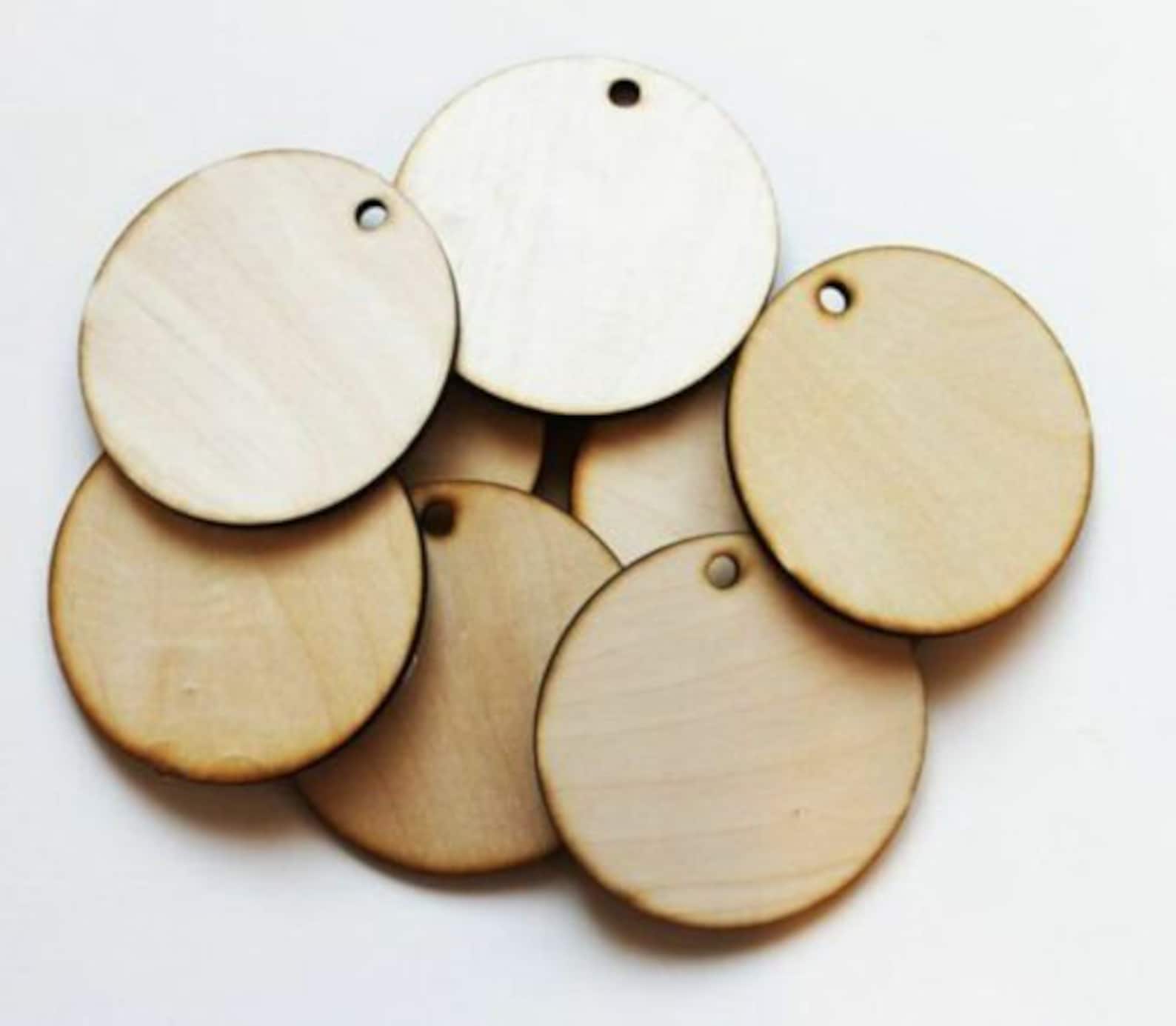 MDF Wooden Circle Blank Wood Pieces Round Unfinished Crafts DIY Timber ...